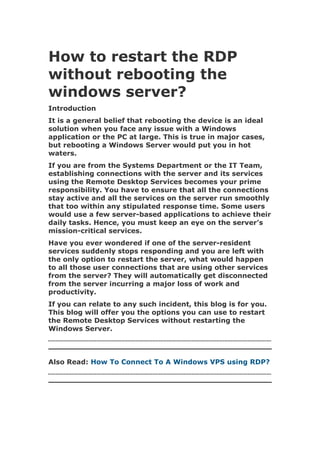 How to restart the RDP without rebooting the windows server .pdf