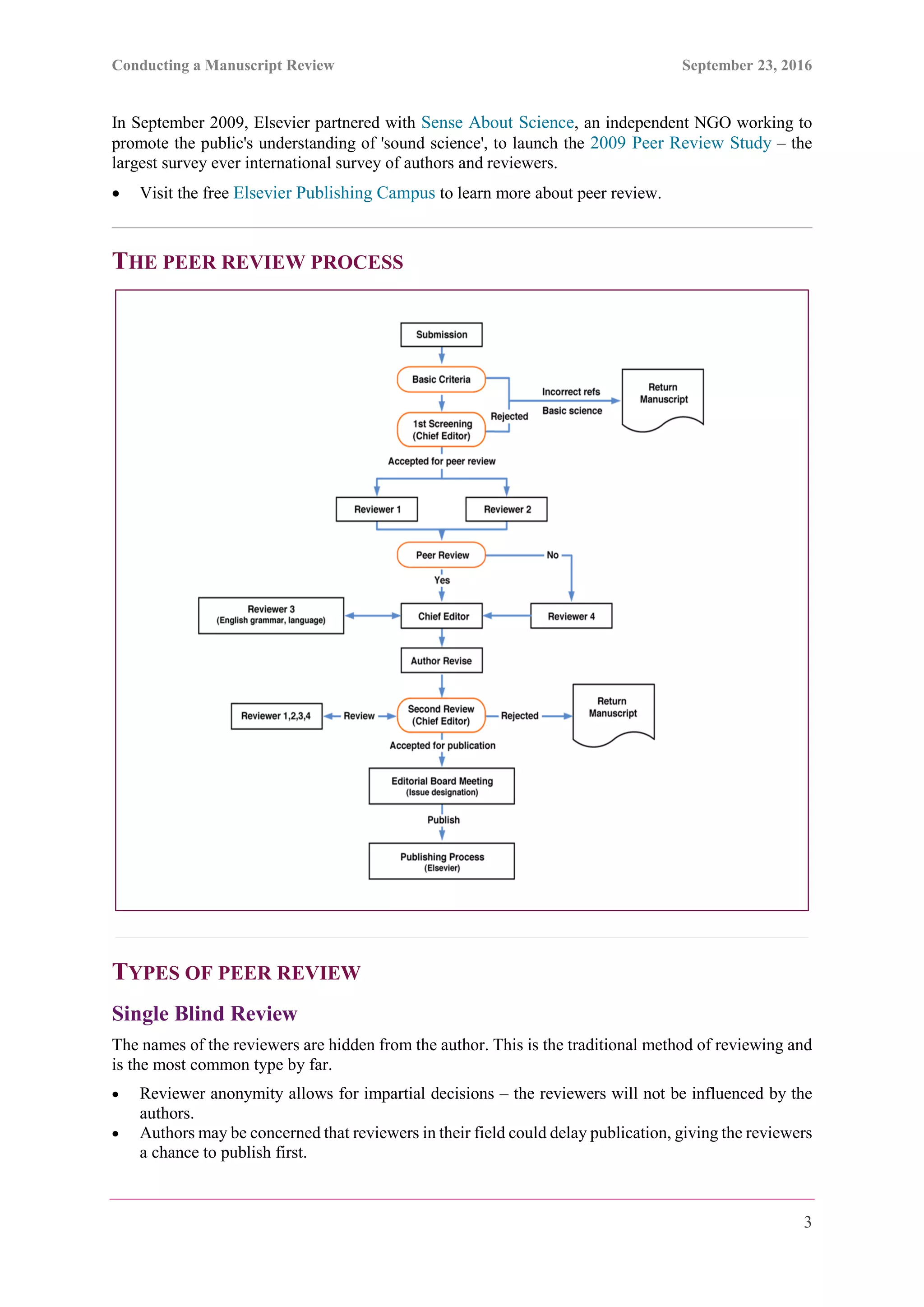 How to Review a Manuscript (By Elesvier) | PDF