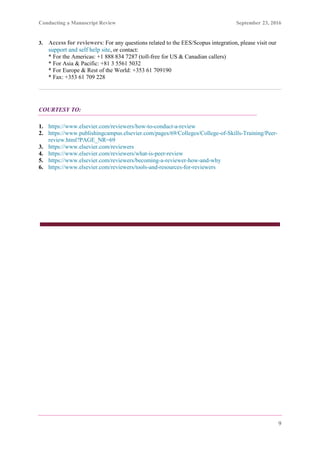 How to Review a Manuscript (By Elesvier) | PDF