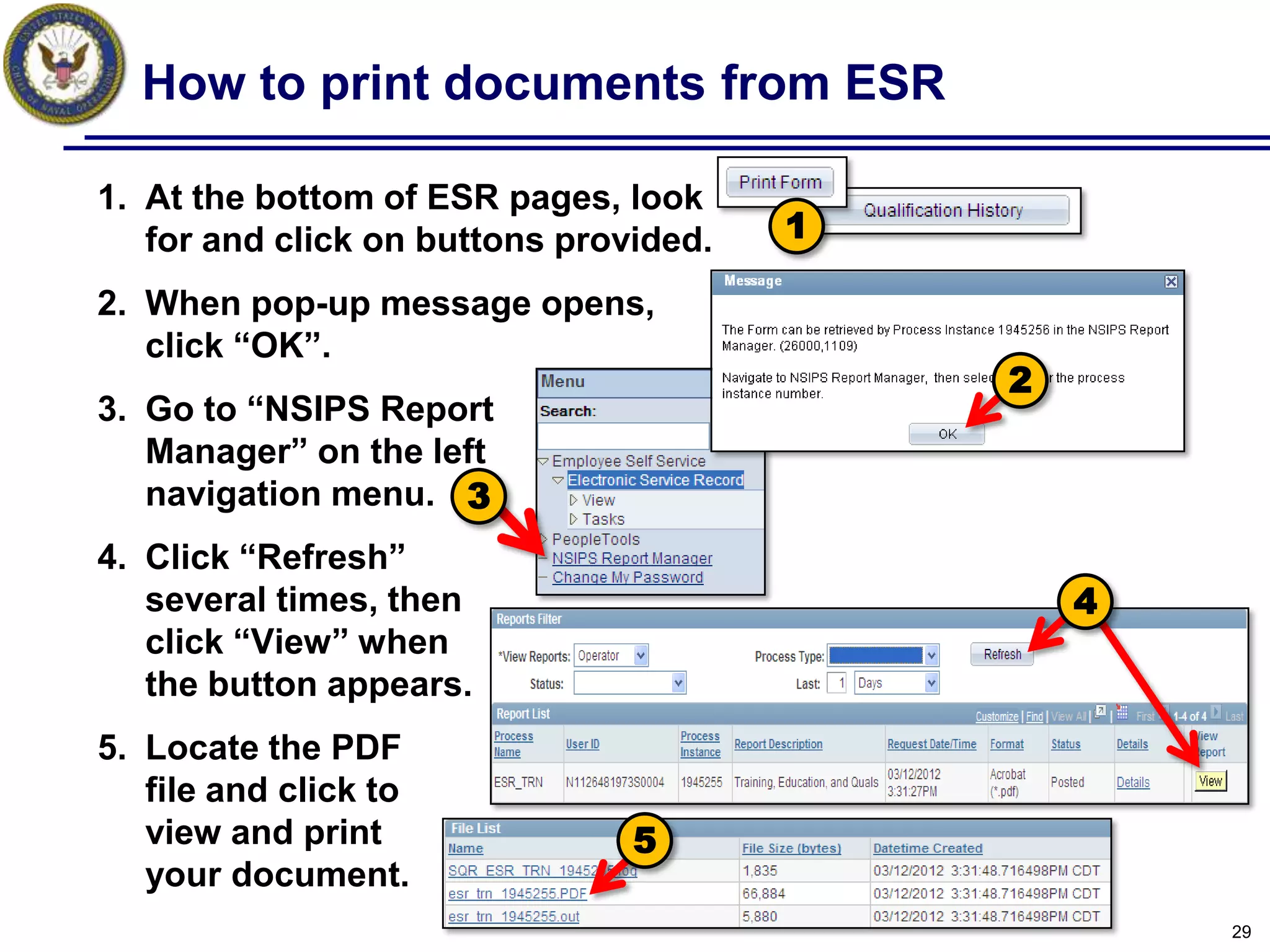 How to review your ompf and esr (step by-step guide) 17 apr 2013 | PPTX