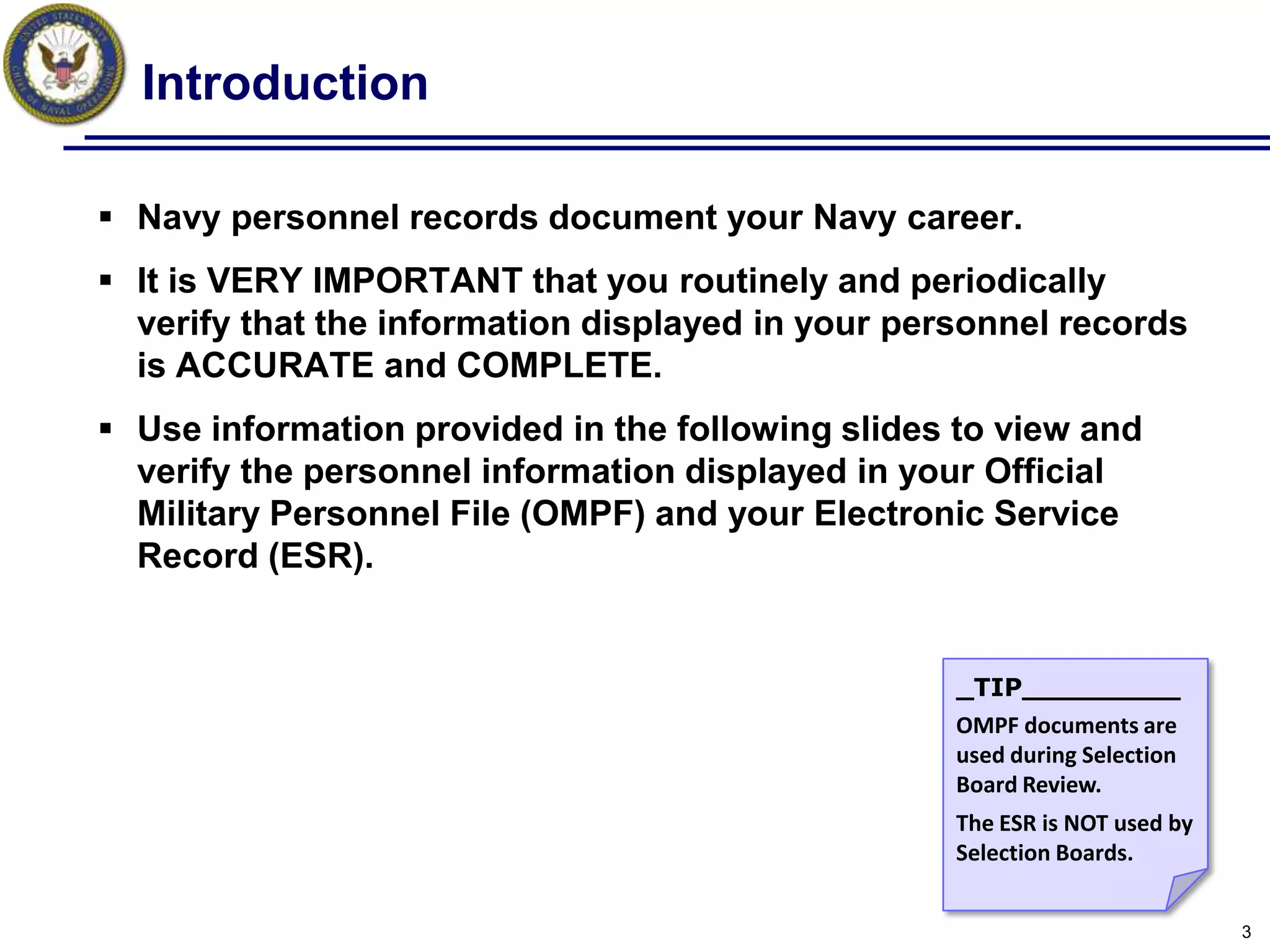 How to review your ompf and esr (step by-step guide) 17 apr 2013 | PPTX