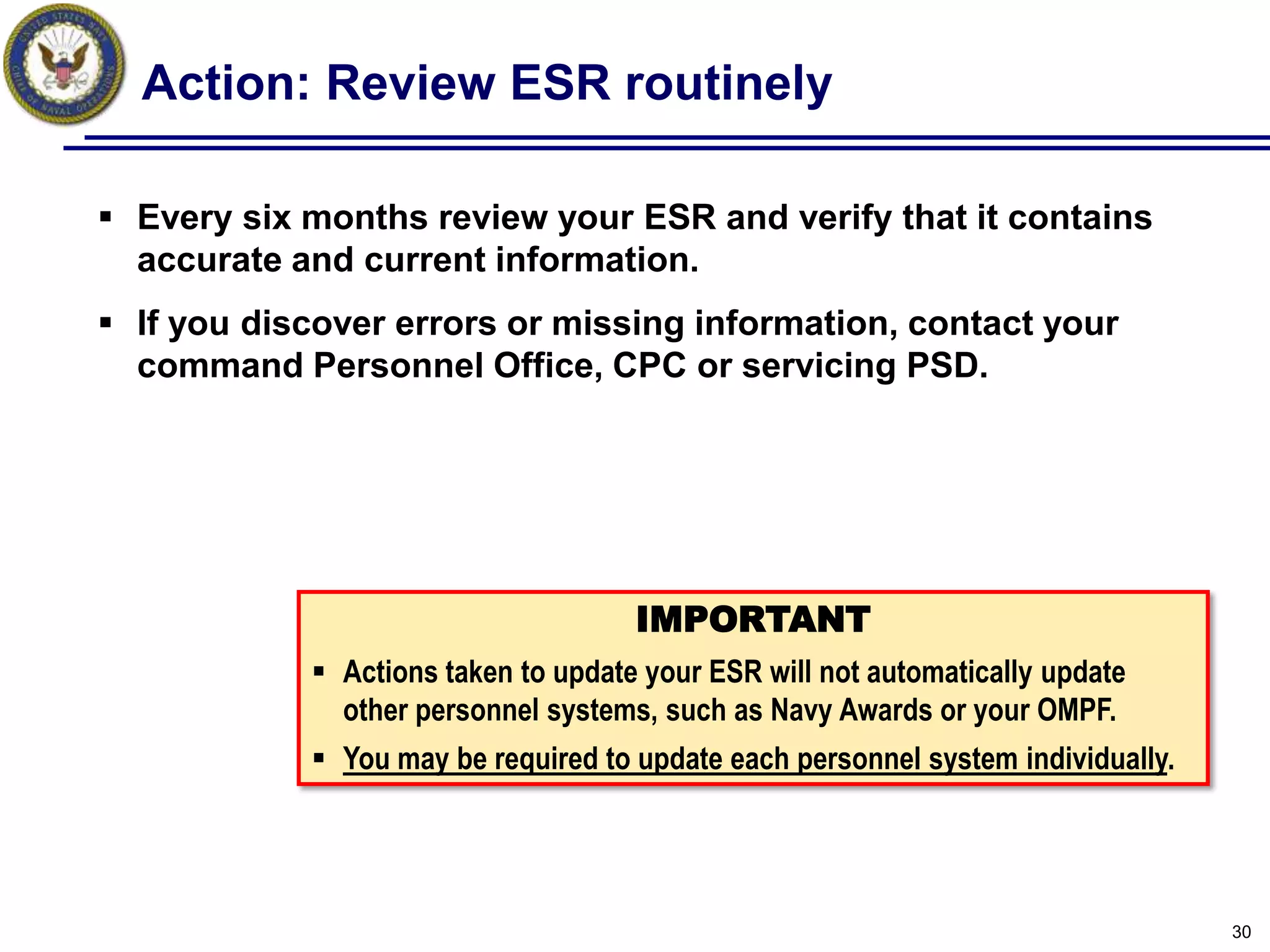 How to review your ompf and esr (step by-step guide) 17 apr 2013 | PPTX ...