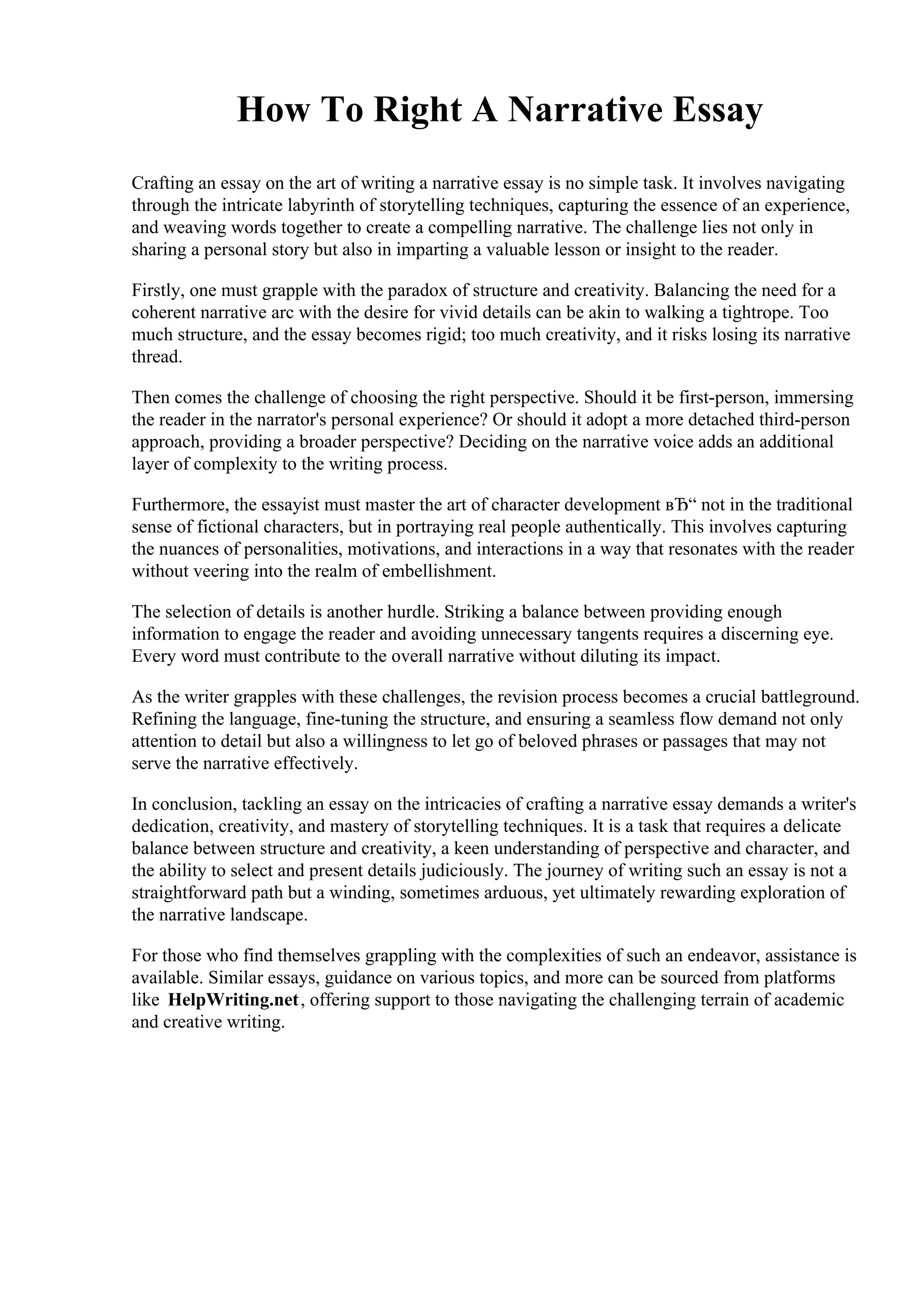 How To Right A Narrative Essay.pdf