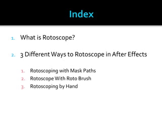 How to Rotoscope in After Effects | PPTX