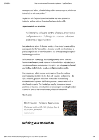 How to run a successful corporate hackathon | PDF