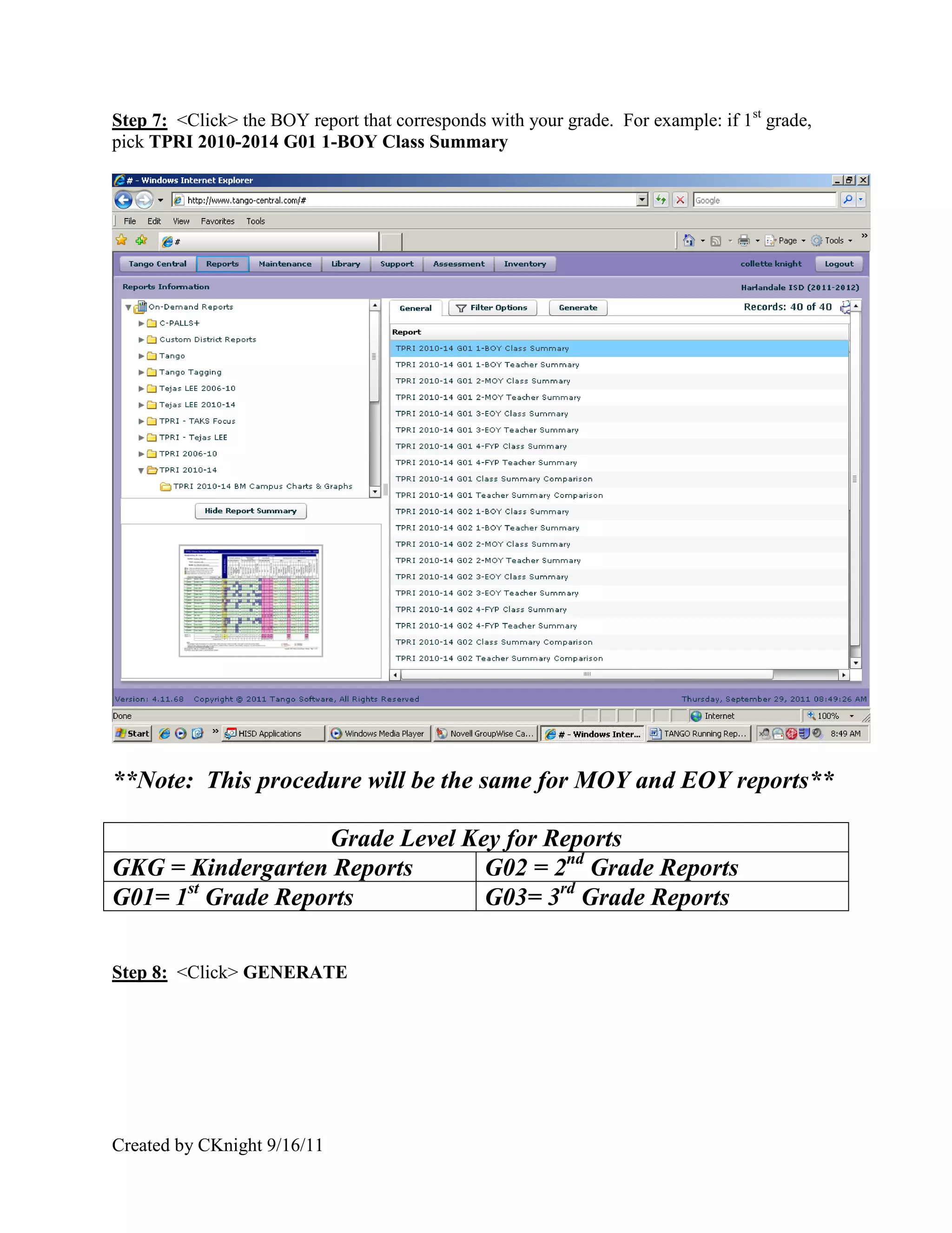 How to Run a TPRI Report | PDF