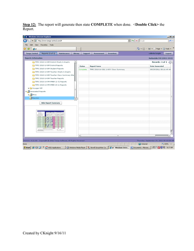 How to Run a TPRI Report | PDF