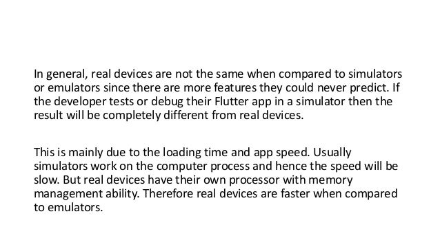 How To Runtest Flutter App On A Real Device Ppt