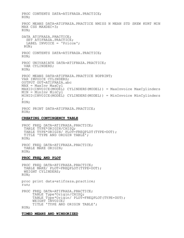 How to sas codes and tricks | PDF