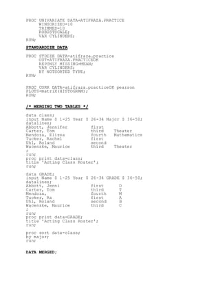 How to sas codes and tricks | PDF