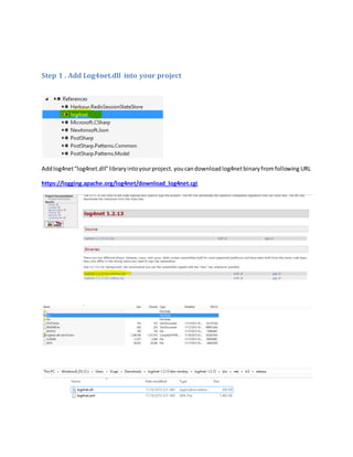 How to save log4net into database | PDF