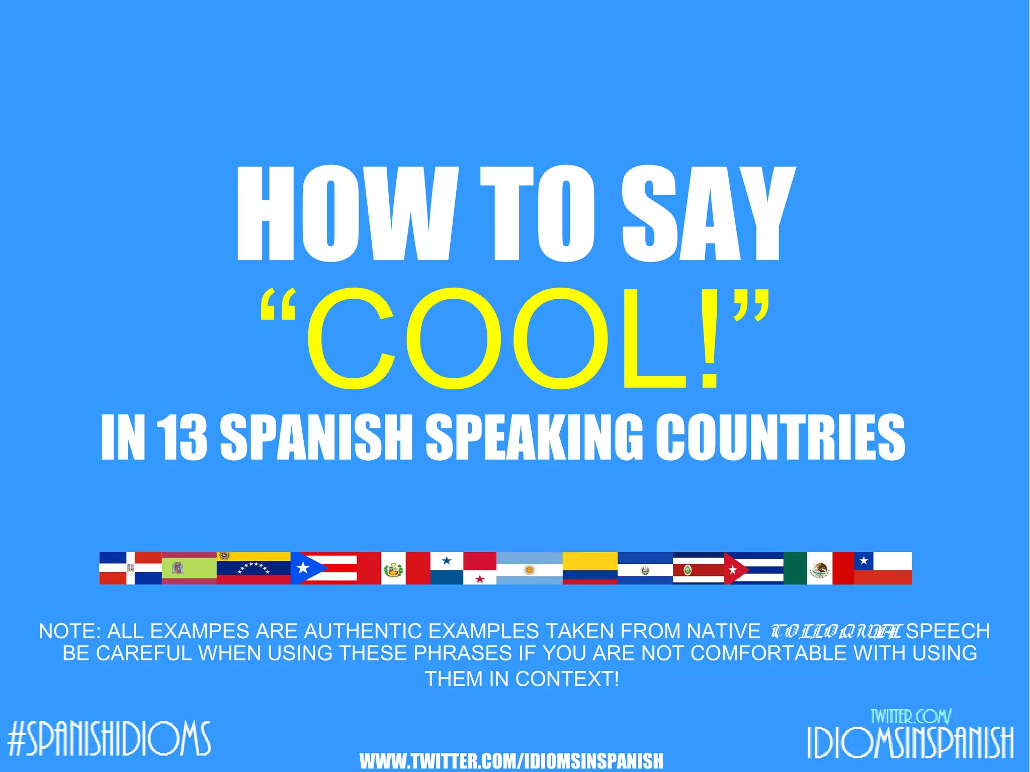 How to Say 'Cool' in 13 Spanish Speakng Countries | PPT