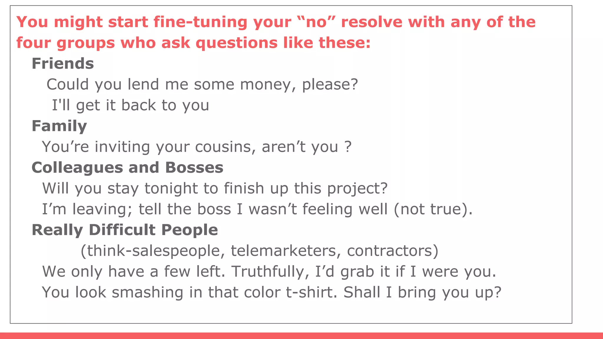 How to say no | PPTX