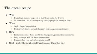 HOW TO SCALE YOUR ONCALL OPERATION, AND SURVIVE TO TELL, ANTON DRUKH | PPT