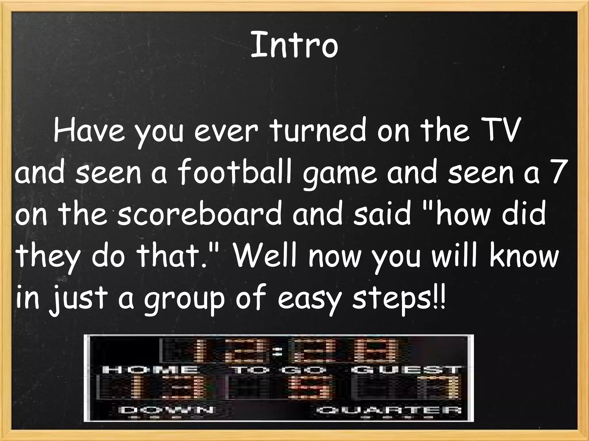 How to score_a_touchdown | PPT | American Football | Sports