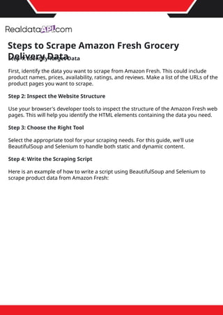 How to Scrape Amazon Fresh Grocery Delivery Data (1).pptx | Shareware and Freeware | Computer ...