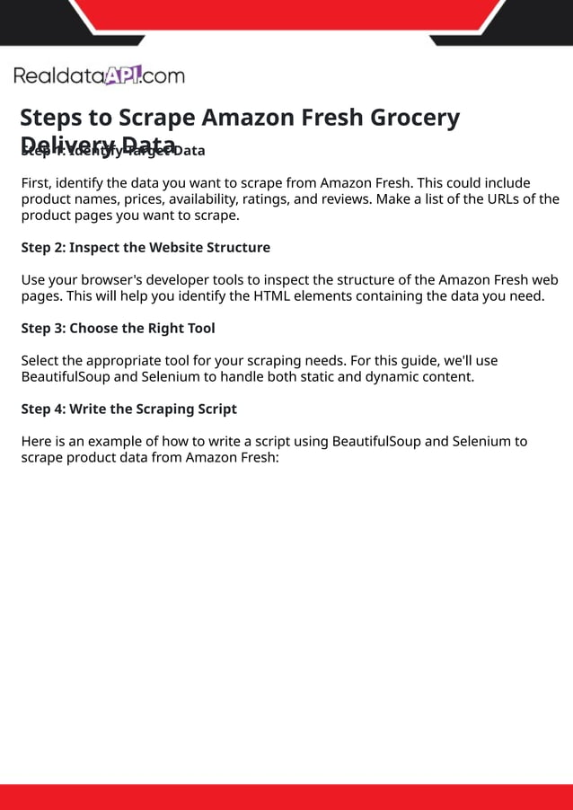 How to Scrape Amazon Fresh Grocery Delivery Data (1).pptx | Shareware and Freeware | Computer ...