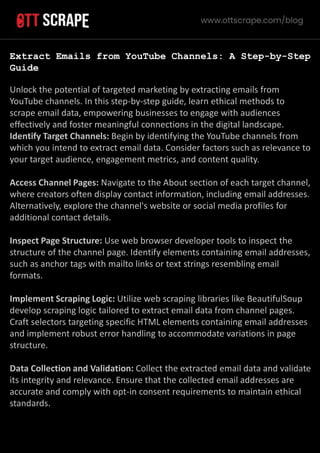 How to Scrape Emails Data from YouTube Channels.pptx