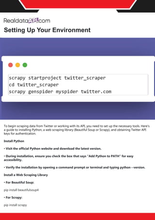 How to Scrape Twitter Data - A Step-by-Step Guide.pptx | Internet | Computing