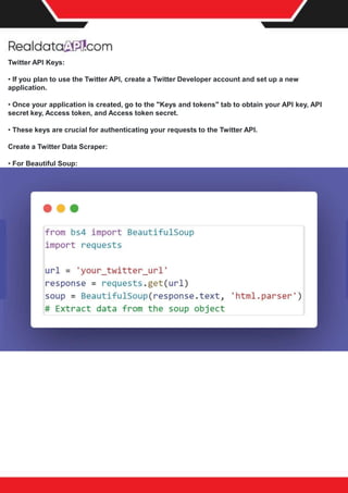 How to Scrape Twitter Data - A Step-by-Step Guide.pptx | Internet | Computing