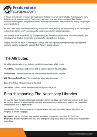 How to Scrape Zara Fashion Brand Data Using Python and Selenium.pptx