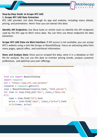 How to Scrape Zomato, Talabat, Deliveroo, McDonald's, and KFC App Data ...