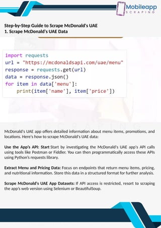 How to Scrape Zomato, Talabat, Deliveroo, McDonald's, and KFC App Data in UAE.ppt.pptx