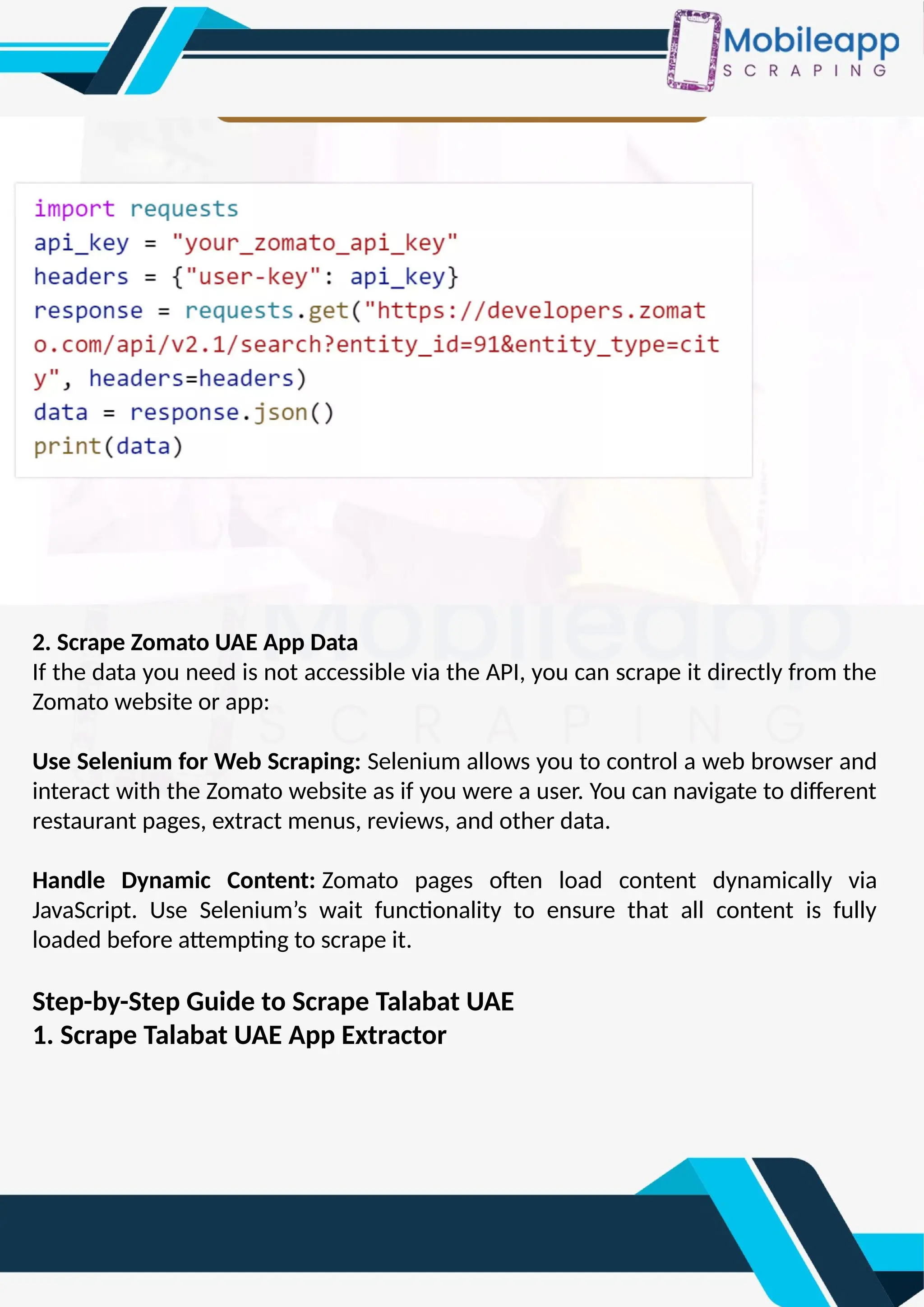 How to Scrape Zomato, Talabat, Deliveroo, McDonald's, and KFC App Data in UAE.ppt.pptx