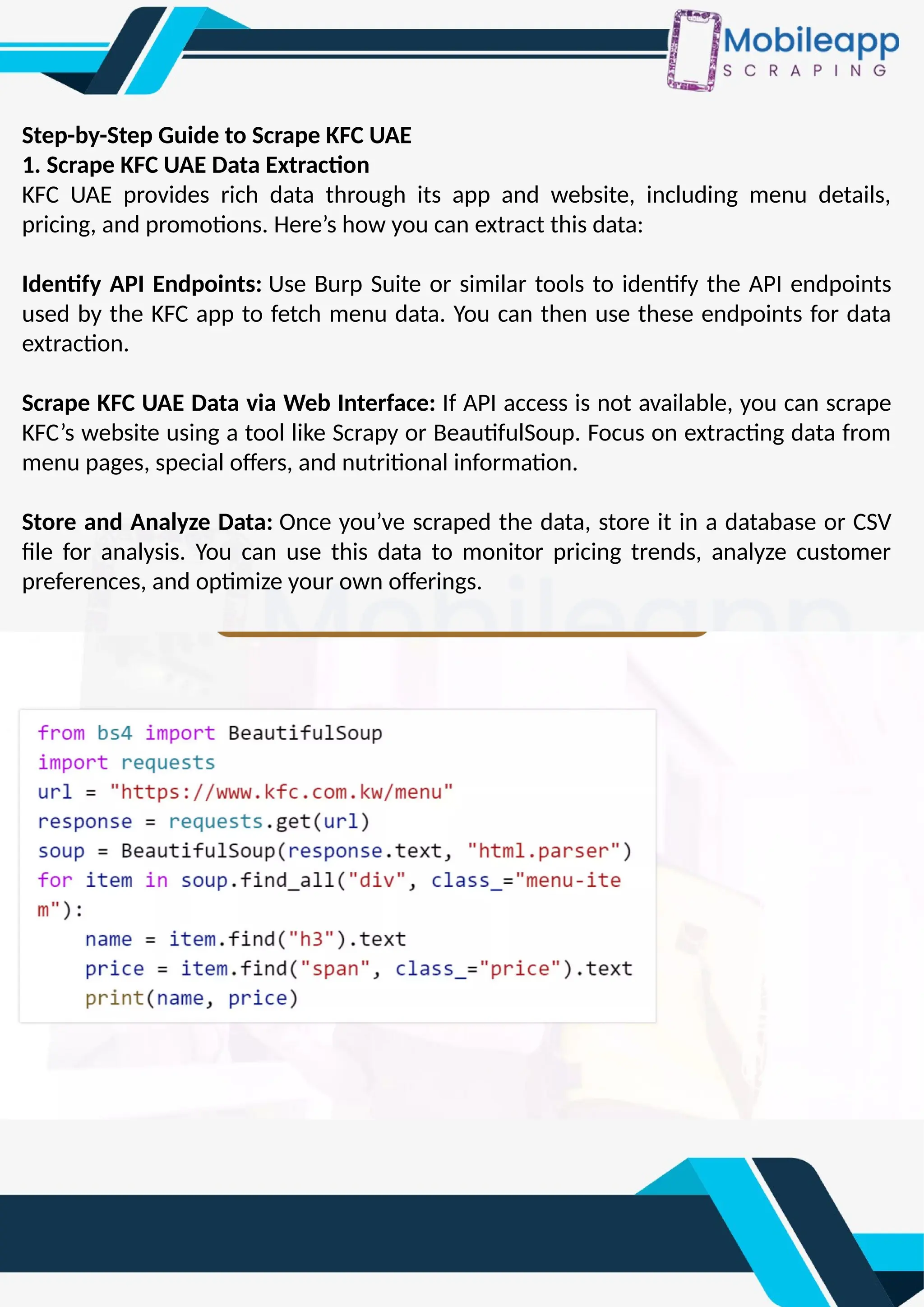 How to Scrape Zomato, Talabat, Deliveroo, McDonald's, and KFC App Data in UAE.ppt.pptx