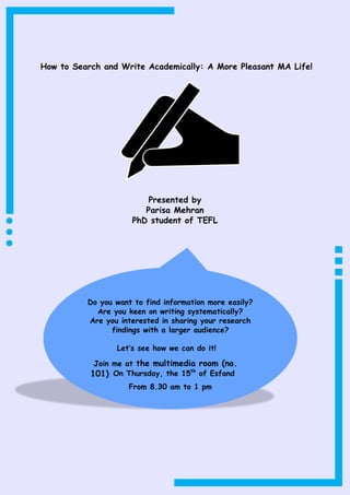How to Search and Write Academically: A More Pleasant MA Life! | PDF