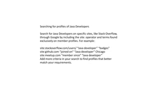 How To Find Resumes On Google | Boolean Search | Image Search Java Developer Example | PPT