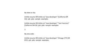 How To Find Resumes On Google | Boolean Search | Image Search Java Developer Example | PPT