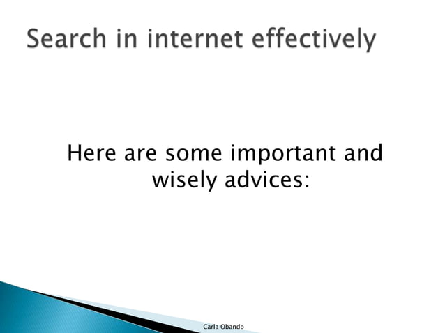 How to search the internet effectively | PPTX | Search | Internet