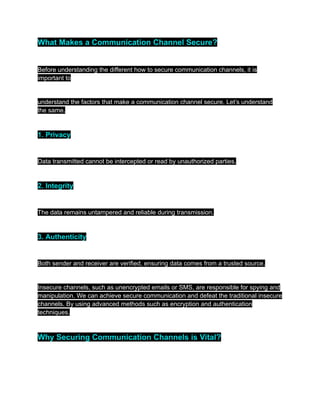 How to Secure Communication Channels.pdf