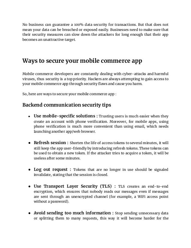 How To Secure Your Mobile Commerce App Pdf
