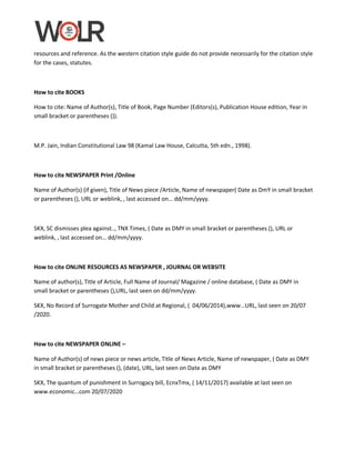 Most Commonly Used Citation Style Guide from Blue Book, APA & the ...