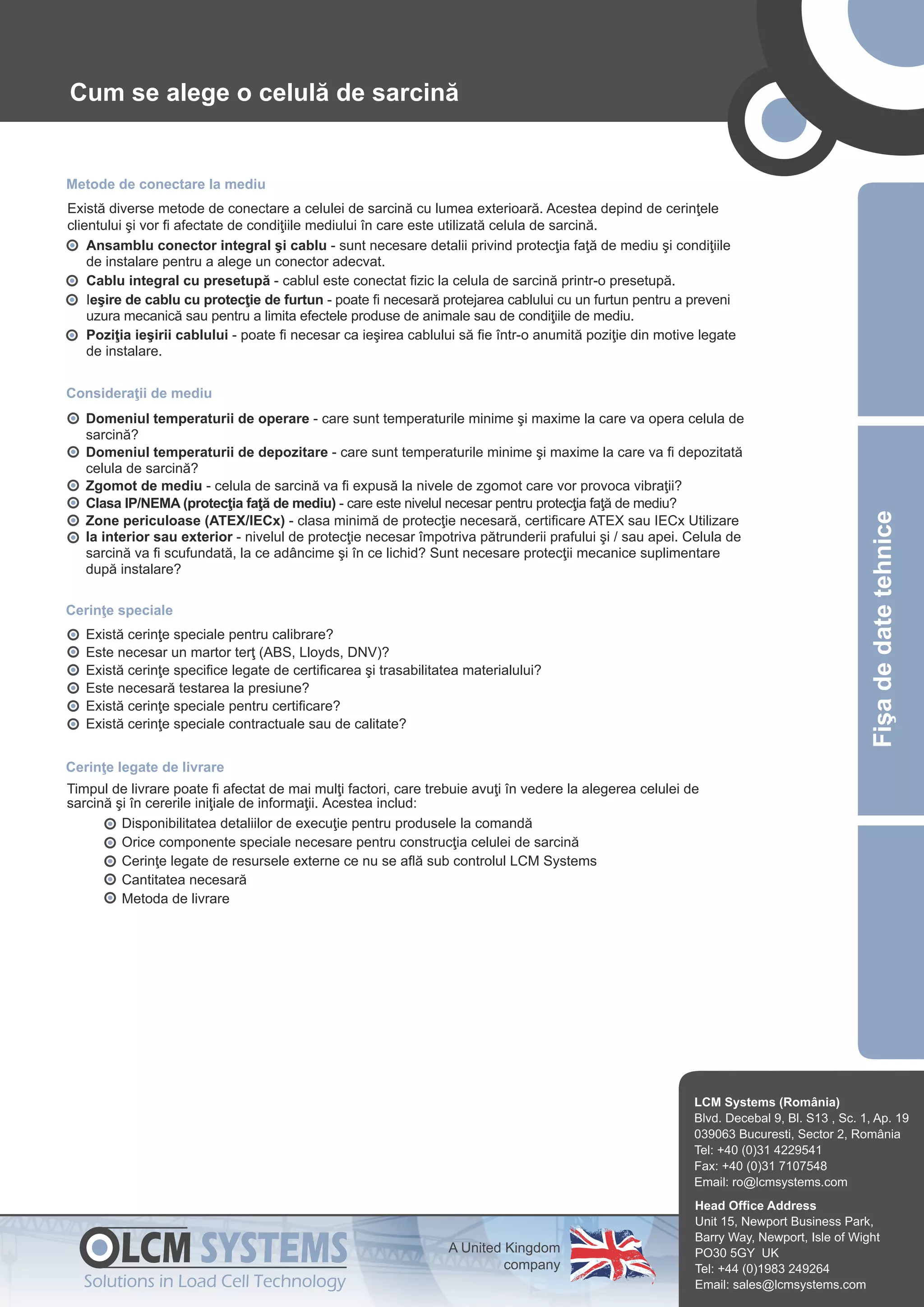 Cum se alege o celulă de sarcină/ How to select a load cell (Romanian ...