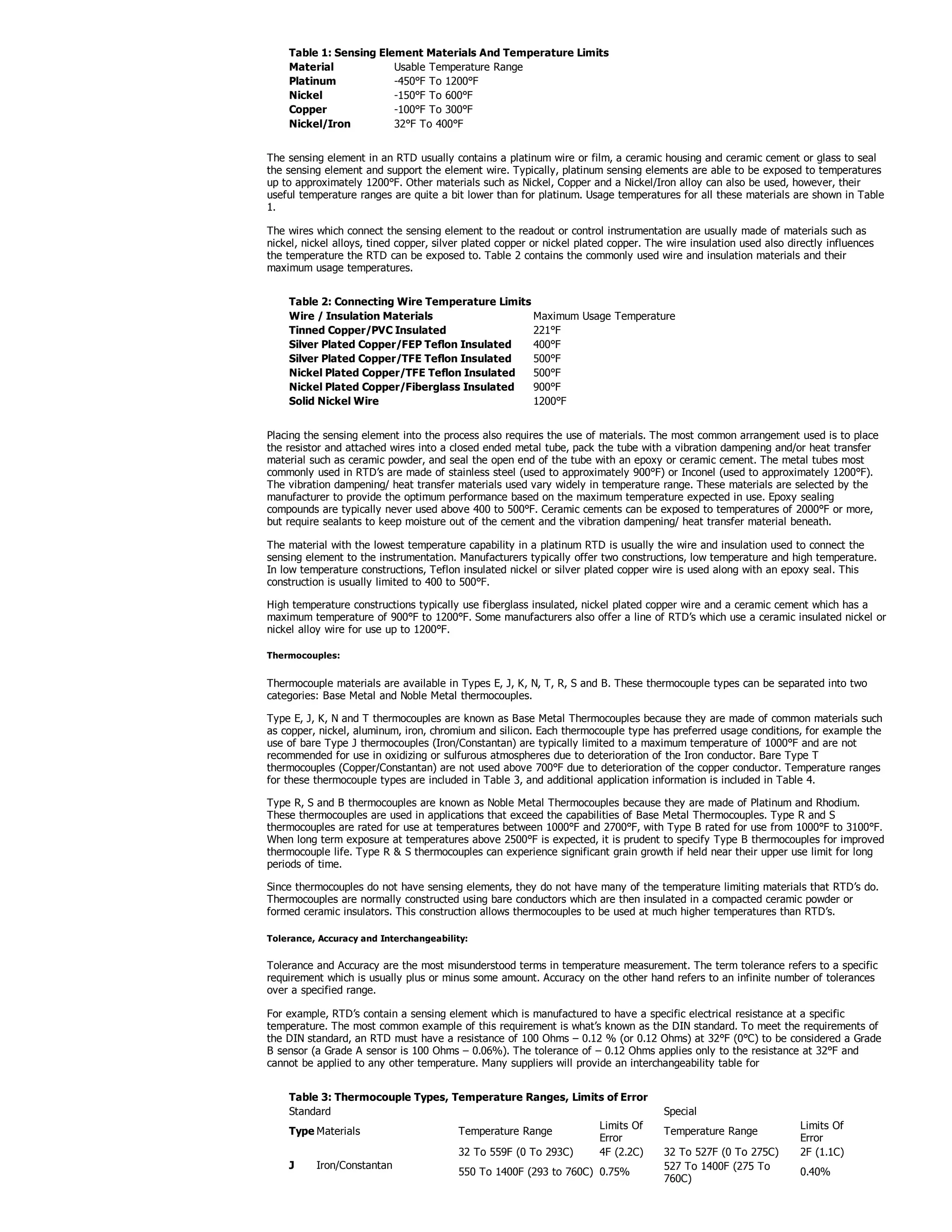 Selecting and Using the Right Temperature Sensor | PDF