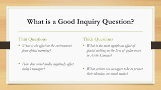 How to Select an Inquiry Topic and Question for your FRIG Project | PDF