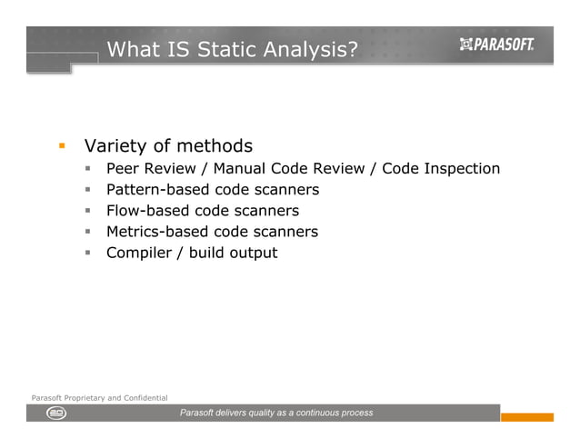 How To Select A Static Analysis Tool Ppt