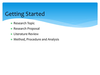 How to Select a Thesis Topic | PPTX