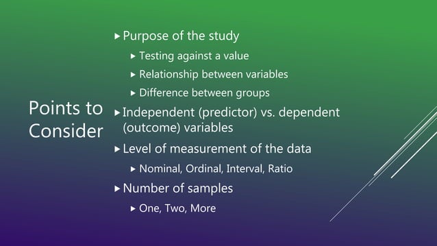How to choose a right statistical test | PPTX