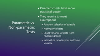 How to choose a right statistical test | PPTX