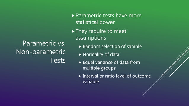 How to choose a right statistical test | PPTX