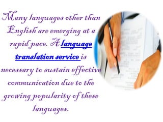 How to select the right language translation service | PPT