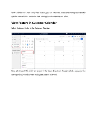 How to Select Views in Customer and Entity Calendar in Calendar 365.pdf