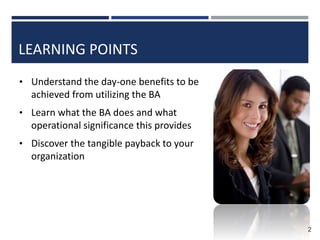 How to Sell the BA Role in Your Organization | PPSX | Computer Software ...