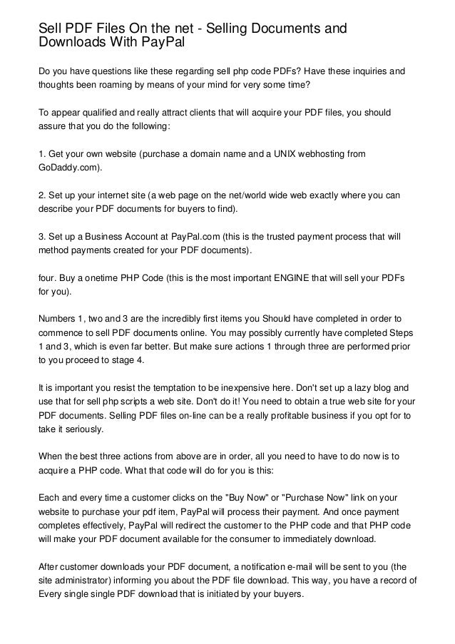 exactly how to sell pdf