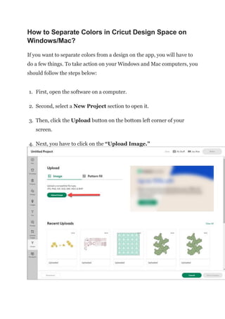 How to Separate Colors in Cricut Design Space: Full Guide | PDF | Photo ...
