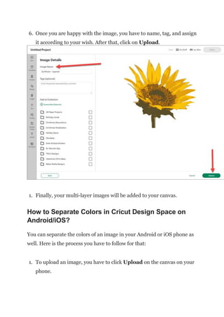 How to Separate Colors in Cricut Design Space: Full Guide | PDF | Photo ...